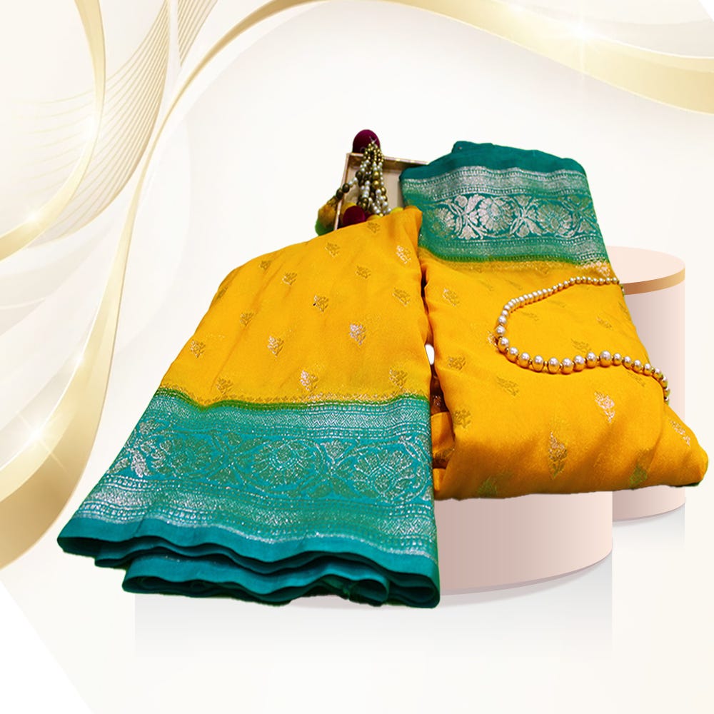 Banarasi Kattan Antique Zari Patola - Ethnikala - Medium