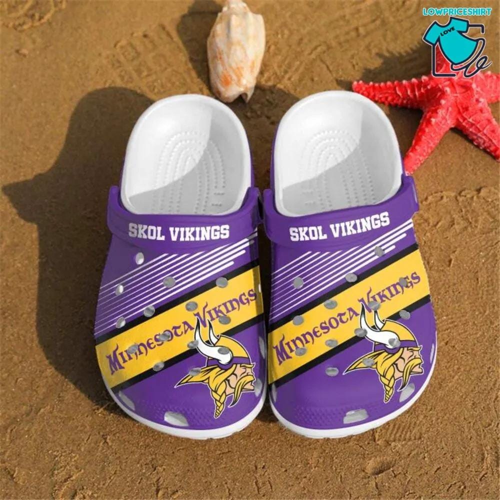 Crocs Shoes Clog Shoes Nfl Football Minnesota Vikings | by Daniel Grant ...