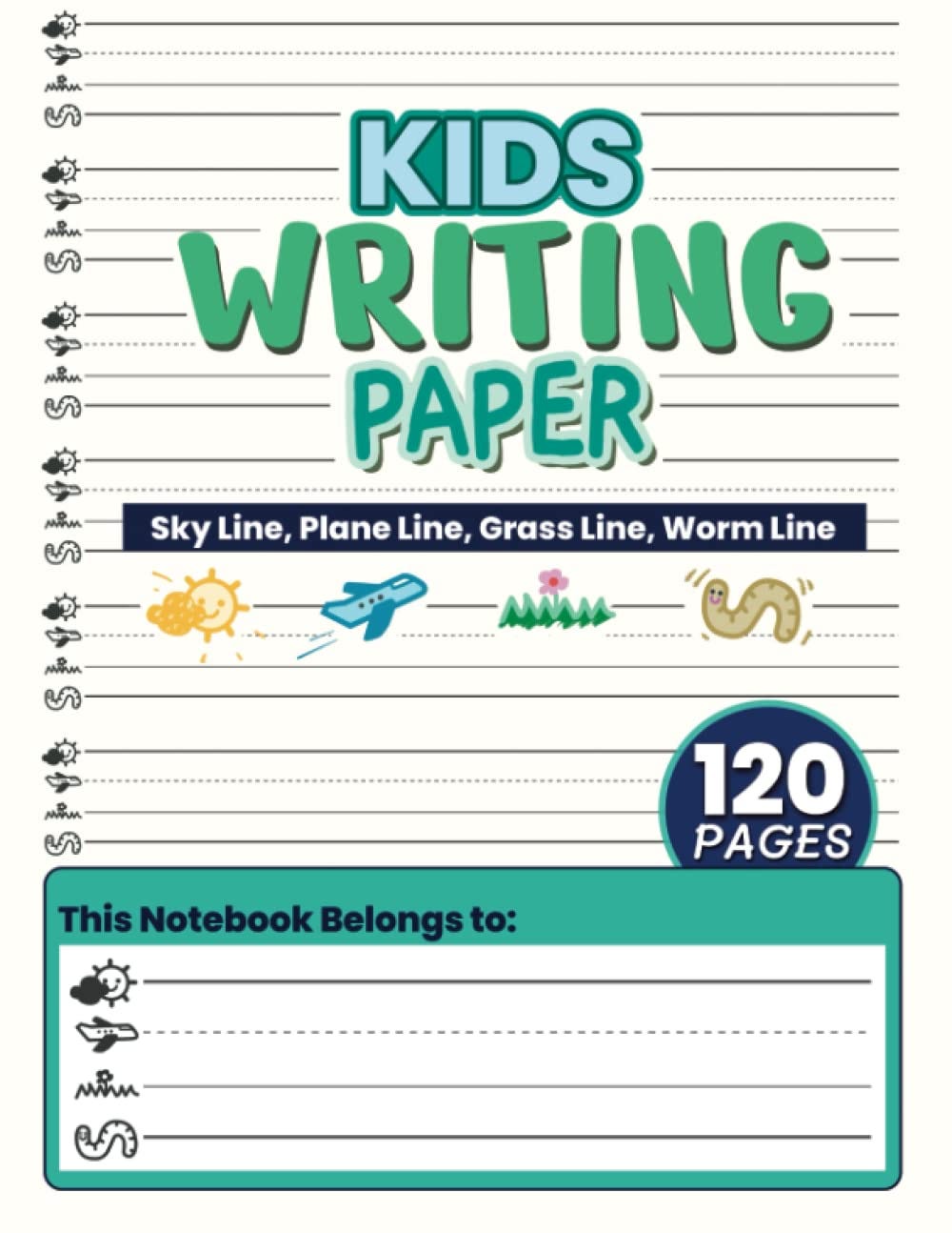 [READ] Kids Writing Paper-120 Pages — White: Sky Line, Plane Line ...
