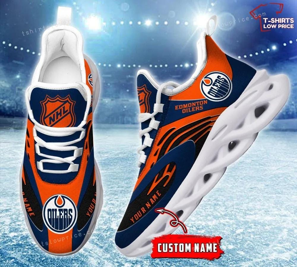 Personalize NHL Edmonton Oilers Max Soul Sneakers Running Shoes | by ...