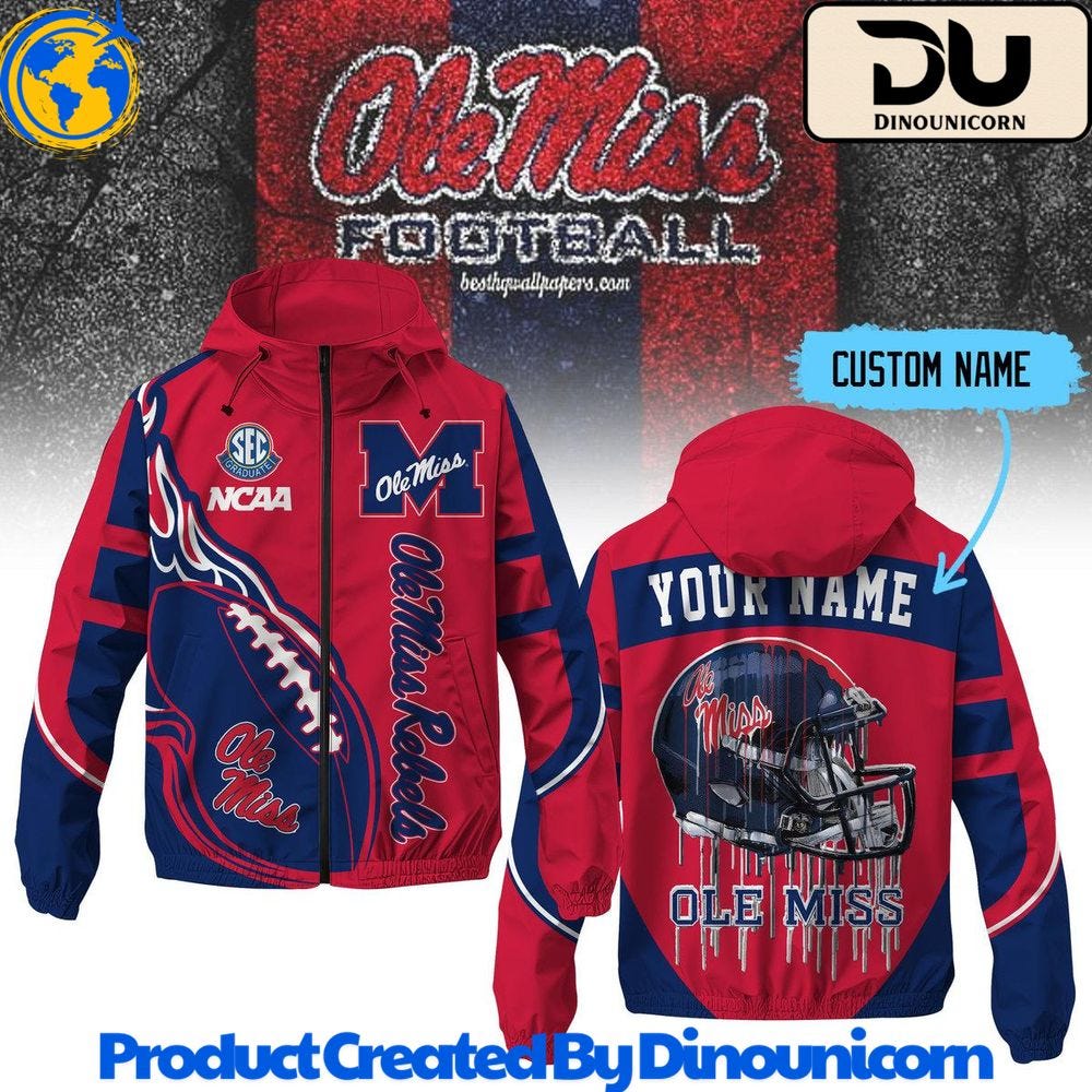 Ole Miss Rebels Football NCAA Windbreaker Jacket | by DlabKen | Oct ...