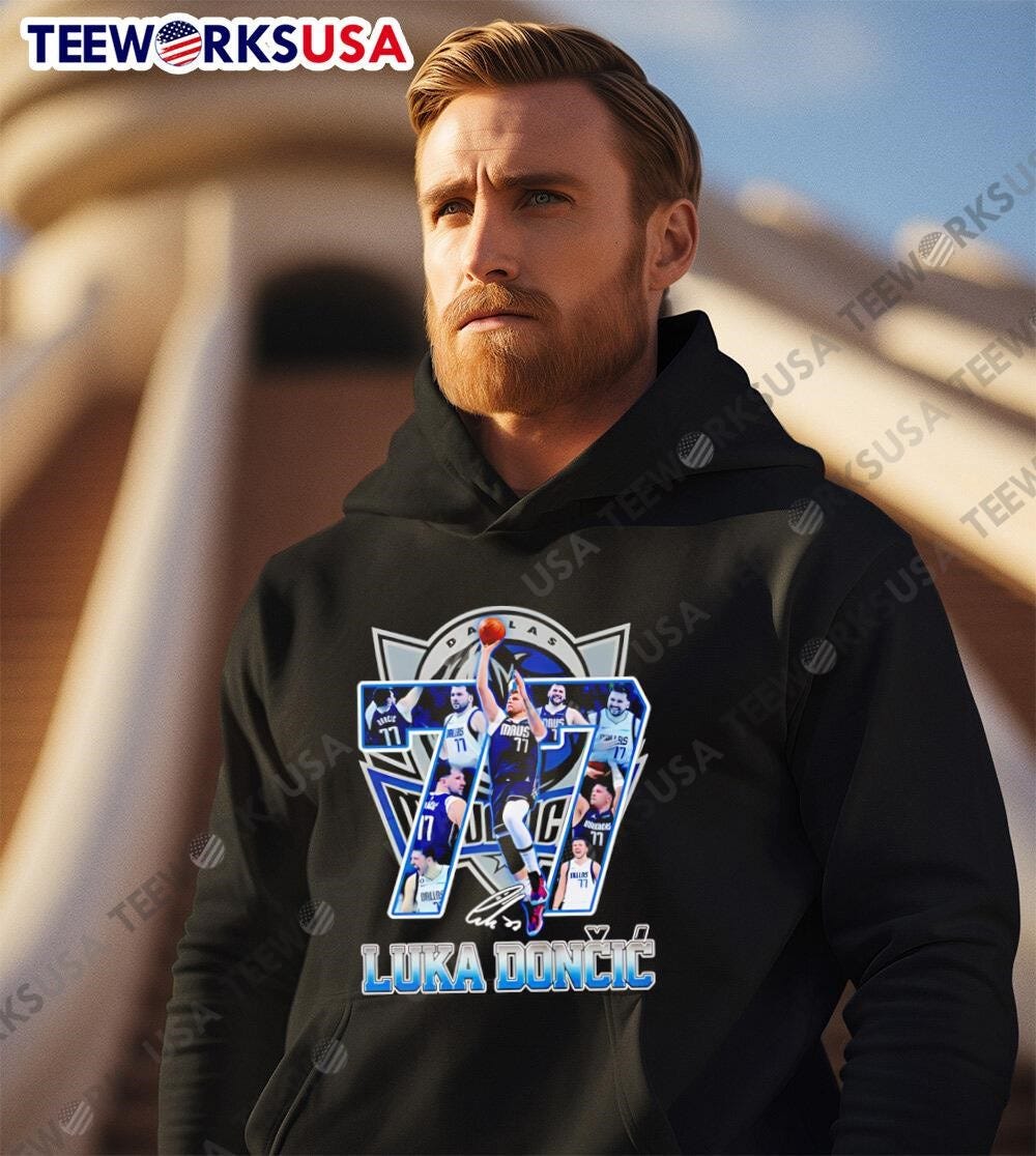 Funny Luka Doncic 77 NBA Dallas Mavericks signature shirt - Teeworksusa - Medium