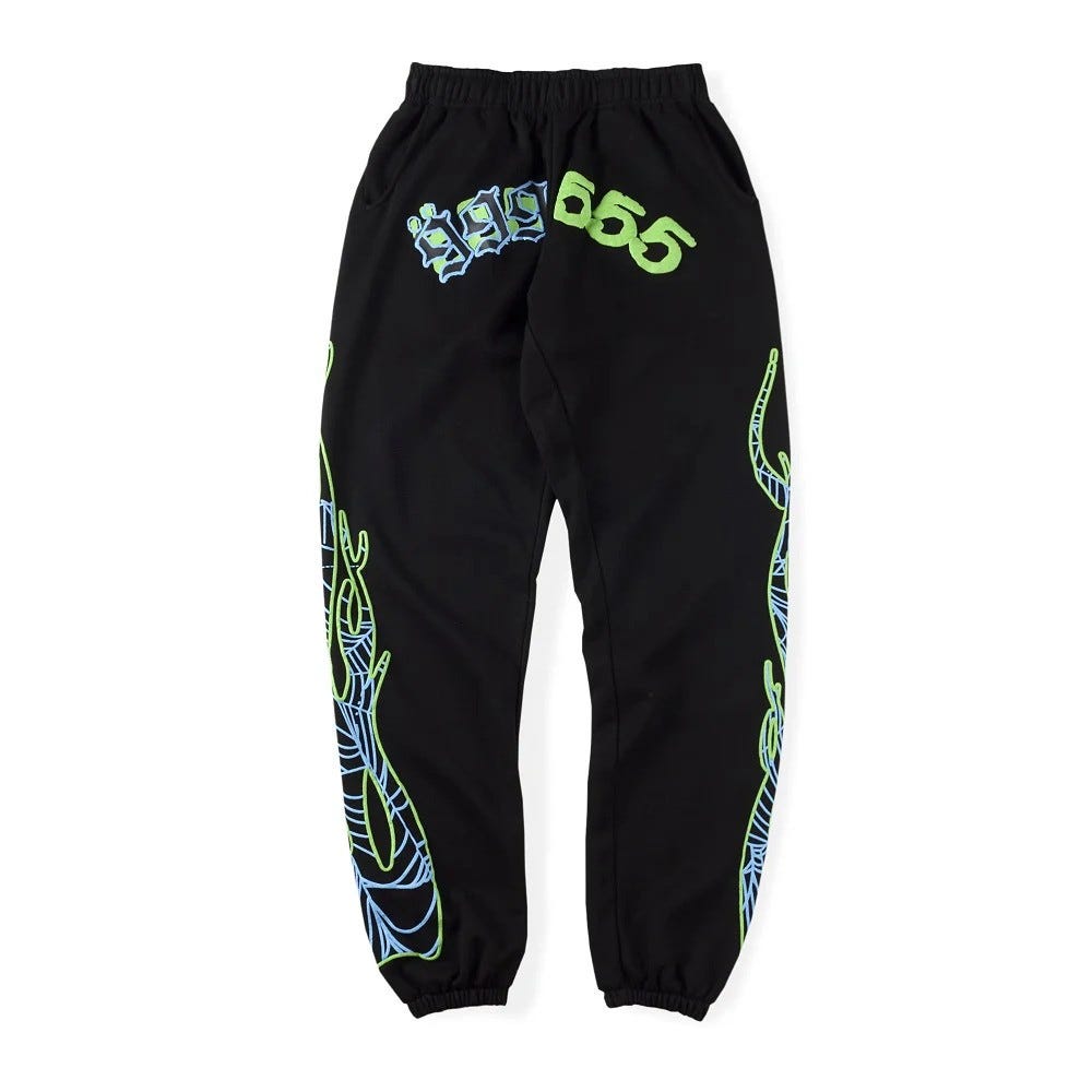 Juice World 999 Black Sp5der Sweatpant | by Sp5der Clothinges | Mar ...