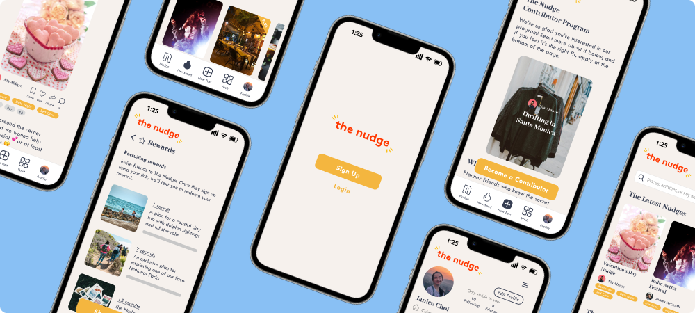 The Nudge Reimagined Case Study. A redesign for the The Nudge app —… | by Crystal Huynh | Medium