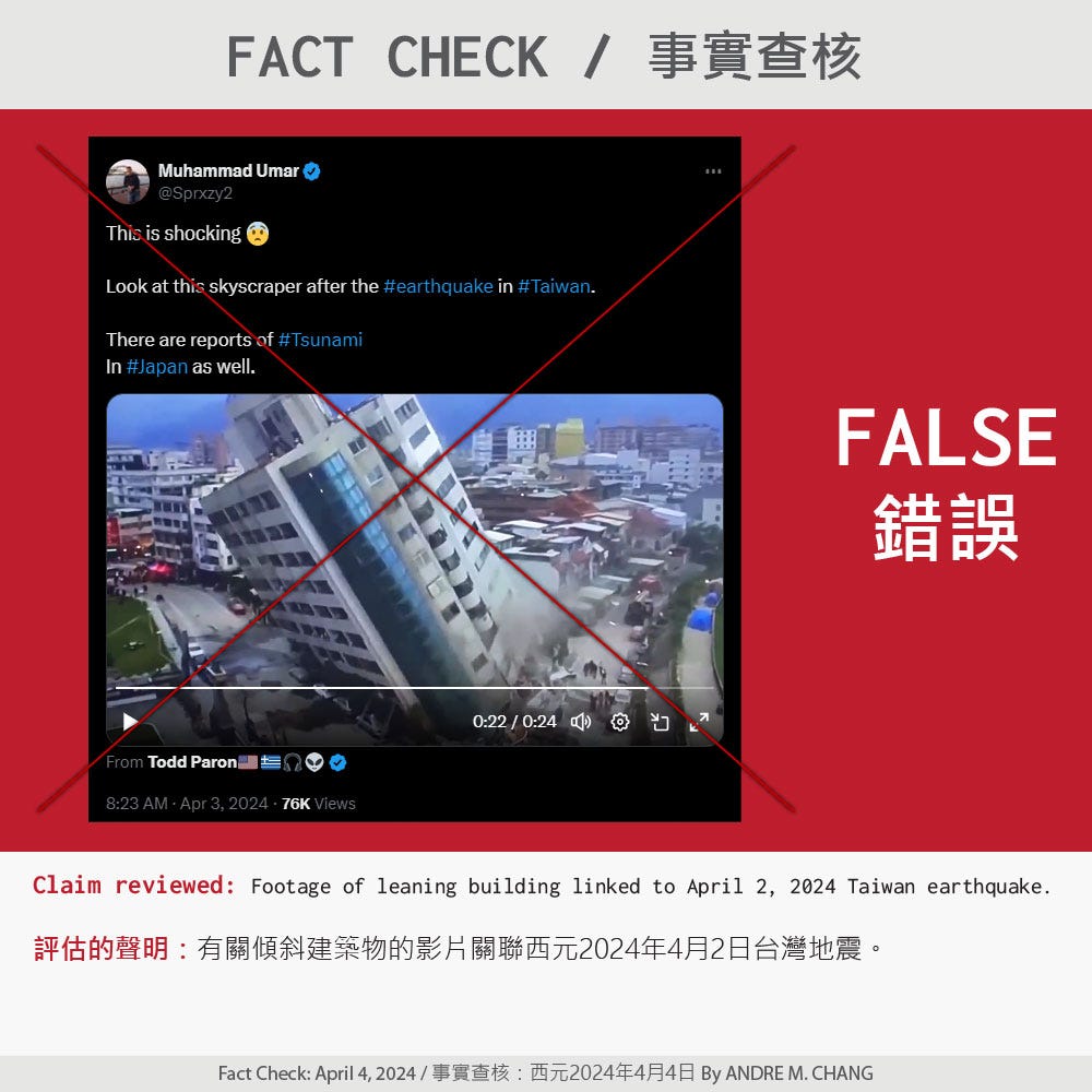 Fact Check: Old footage of leaning building falsely linked to April 2 ...