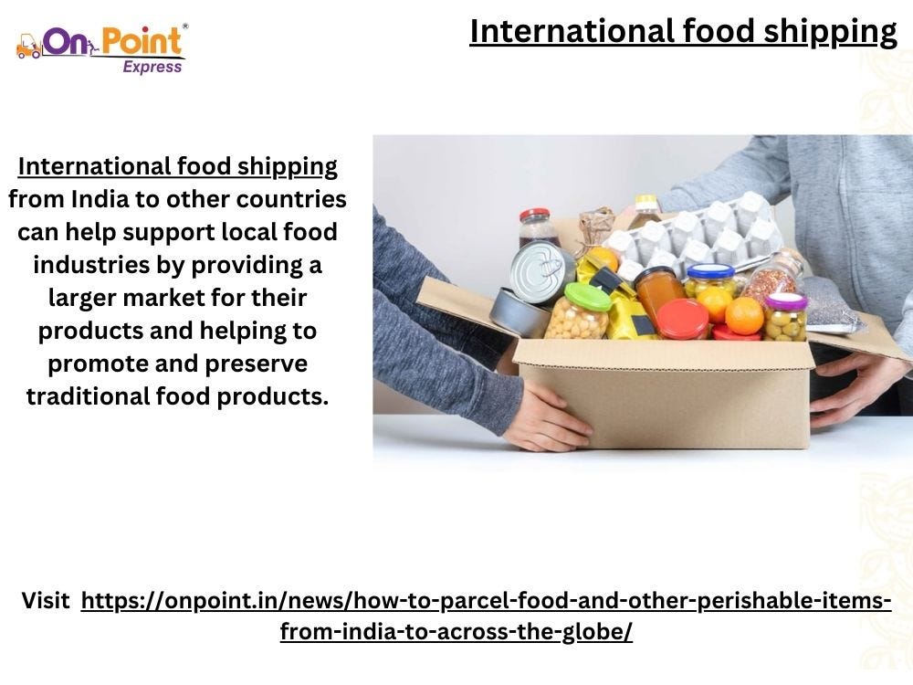 Choose the best International Food Shipping - Onpointexpress - Medium