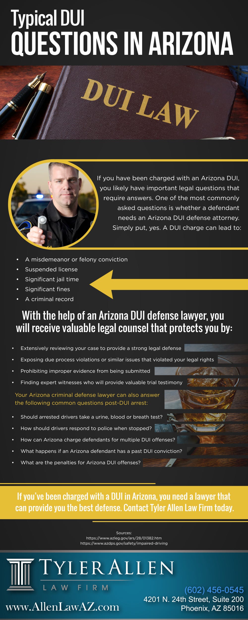 Typical DUI Questions in Arizona. If you have been charged with an ...
