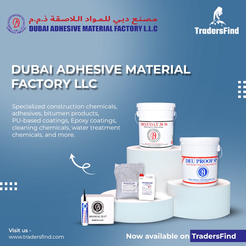 Dubai Adhesive Material Factory LLC - Tradersfind - B2B Portal - Medium