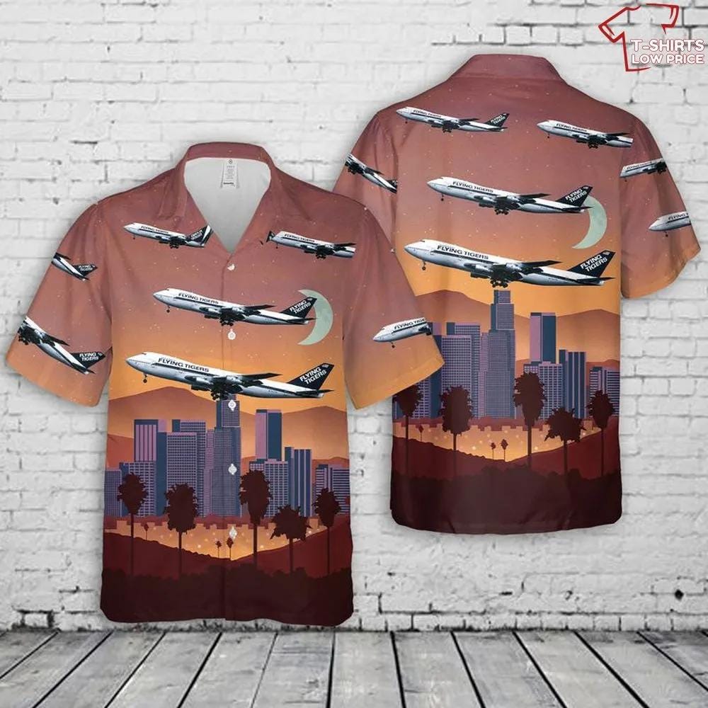 Flying Tiger Line Boeing 747–212b Button Up Hawaiian Shirt | by Muredac ...