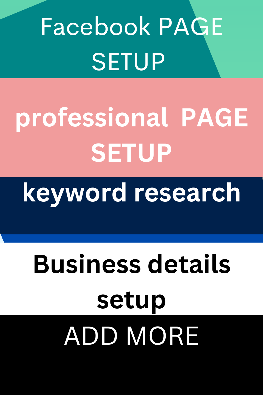 I will do Facebook business, pages setup, fan pages, create banners ...