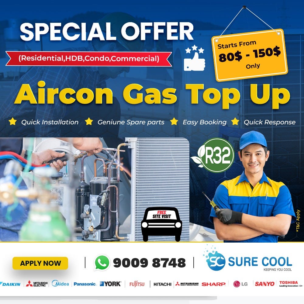 Aircon gas top-up - surecool aircon - Medium