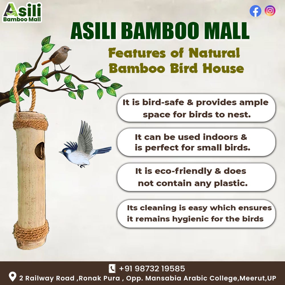 Bamboo Bird House । Eco-Friendly Bamboo Bird House | by ...