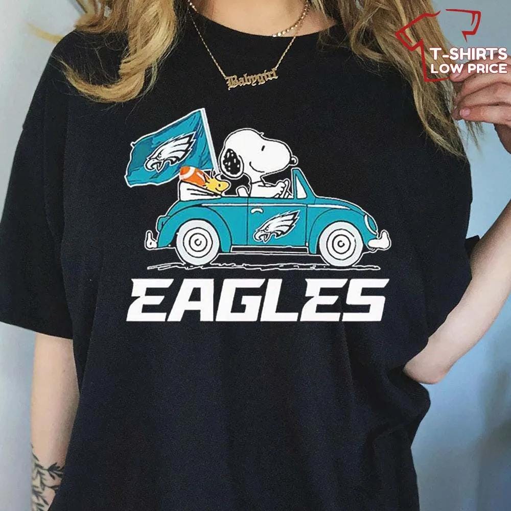 Snoopy Riding Car Philadelphia Eagles T-Shirt | by Mendler Leone | Jun ...