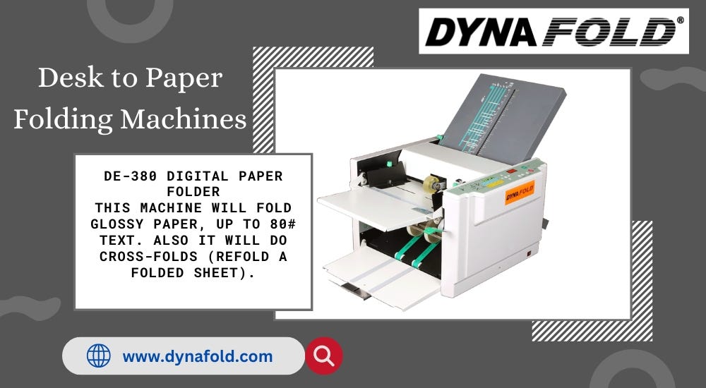 What are the different types of paper folding machines available? | by ...
