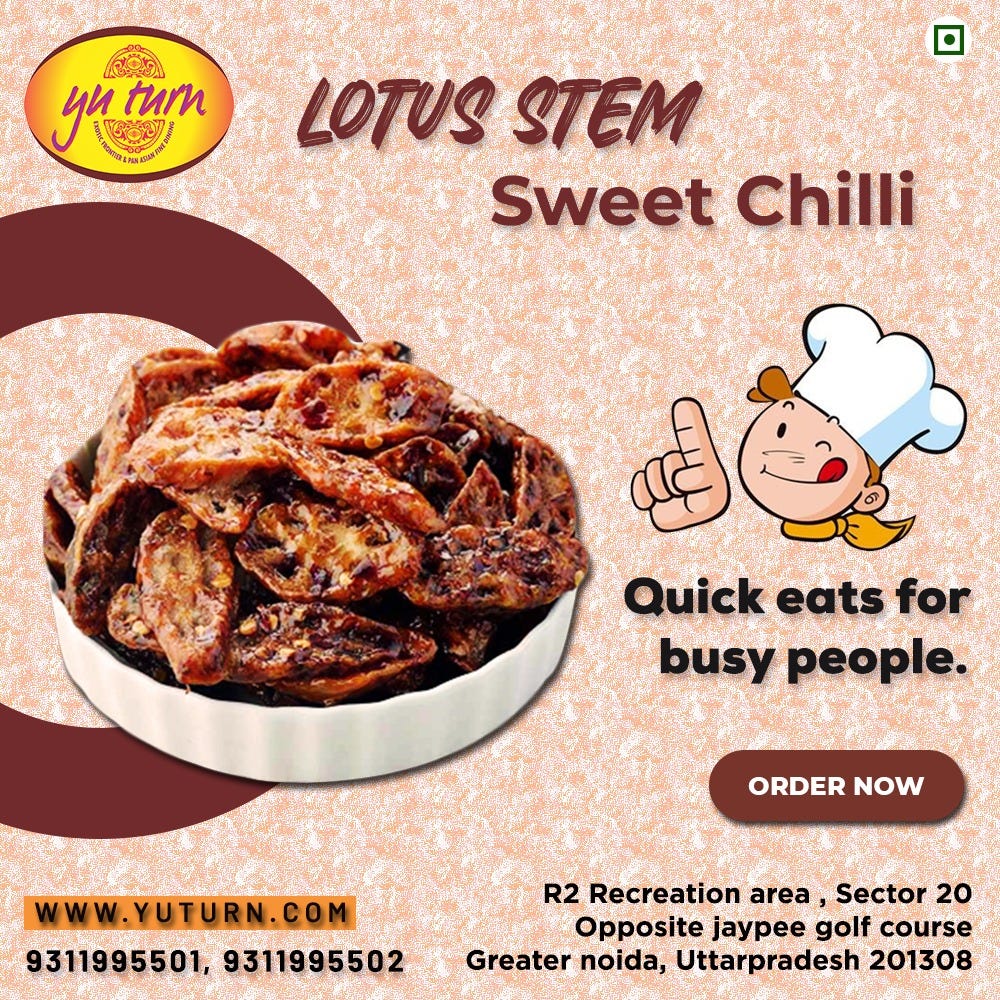 Lotus Stem Sweet Chilli — Yuturn - Yuturn Restaurant - Medium