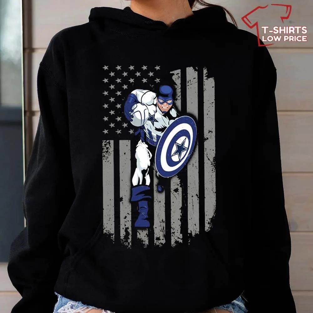 American Football Captain America Dallas Cowboys T-Shirt | by ...