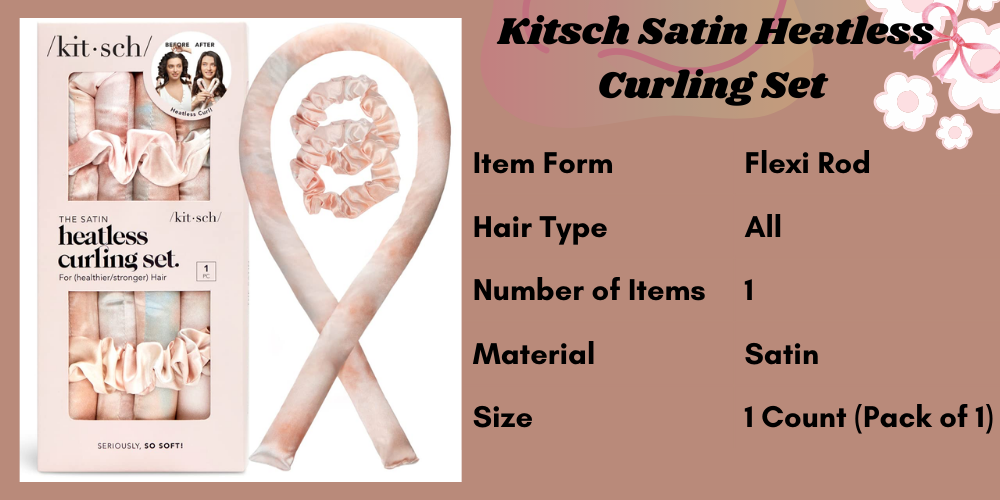 Kitsch Satin Heatless Curling Set - Velvet Vanity - Medium