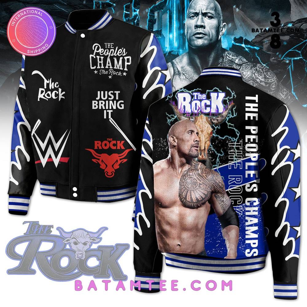 The Rock WWE Baseball Jacket. Get yours… | by Hunghungg | Feb, 2024 ...