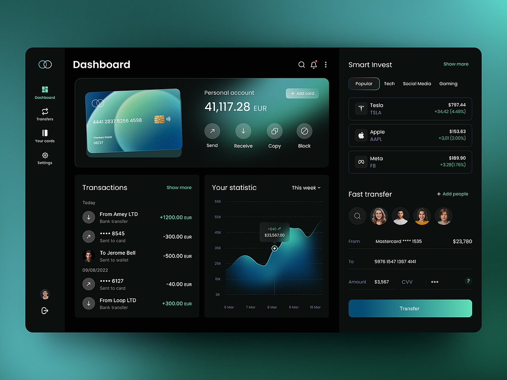 Corporate and Fluid Dashboard Designs | Medium