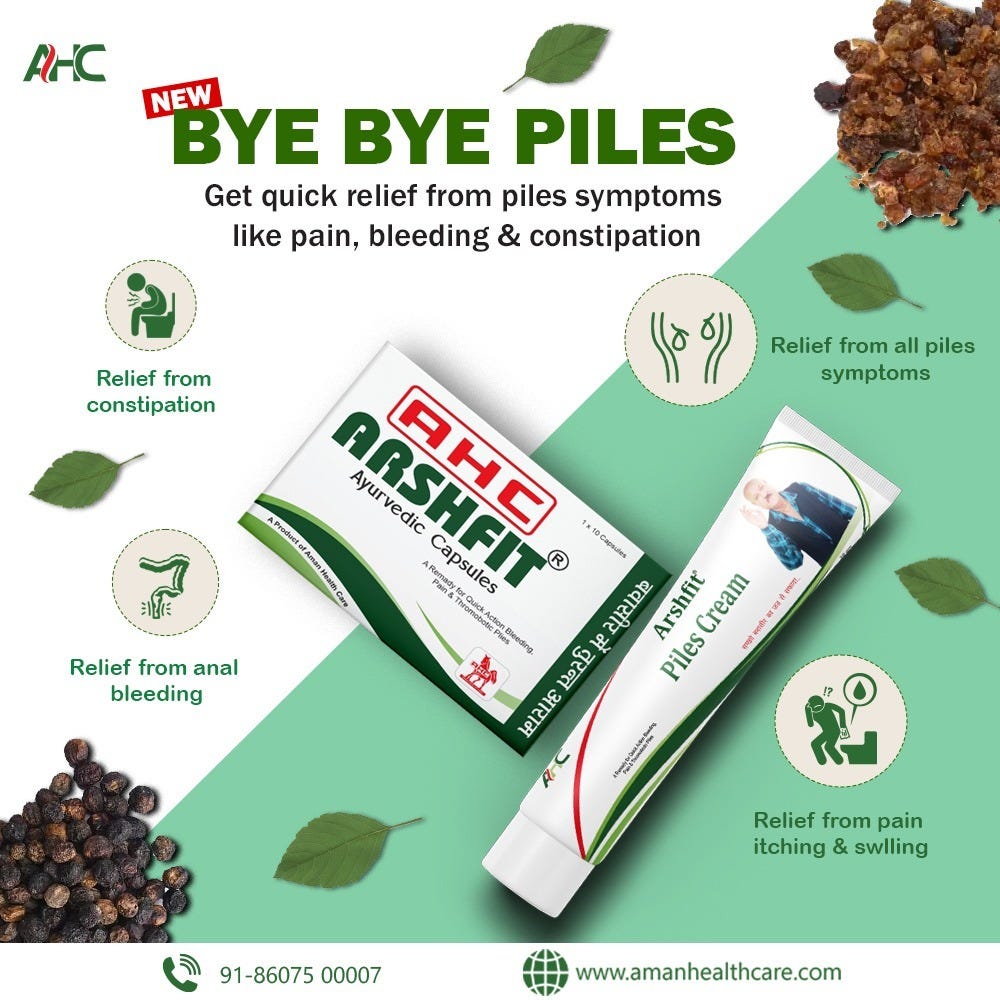 Arshfit is A Pure & Natural Ayurveda Product for Piles Relief Help you ...
