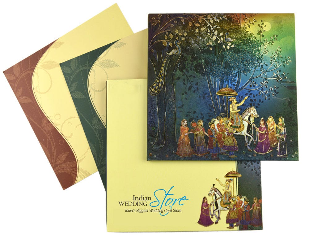 Peacock Wedding invitations Card. Invite your guests with dazzling ...