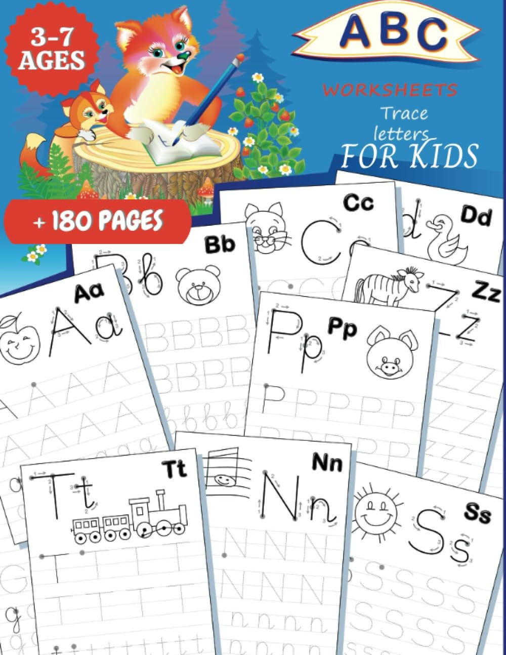 [PDF][BEST]} ABC WORKSHEETS: TRACE LETTERS FOR KIDS 3–7 AGES: Practice ...