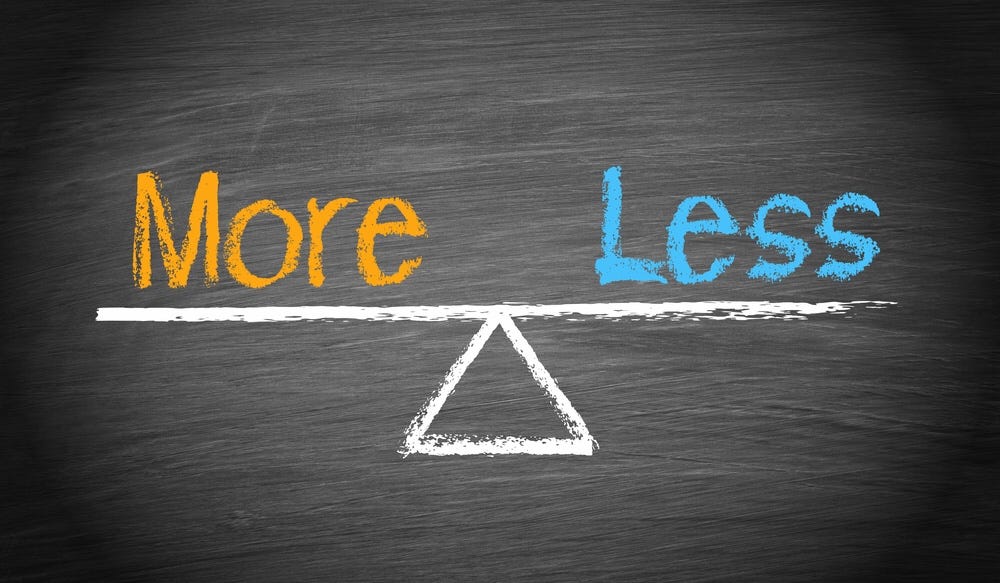 Less is more. More or less.. Just nu är jag inne i en… | by rogerw | Medium