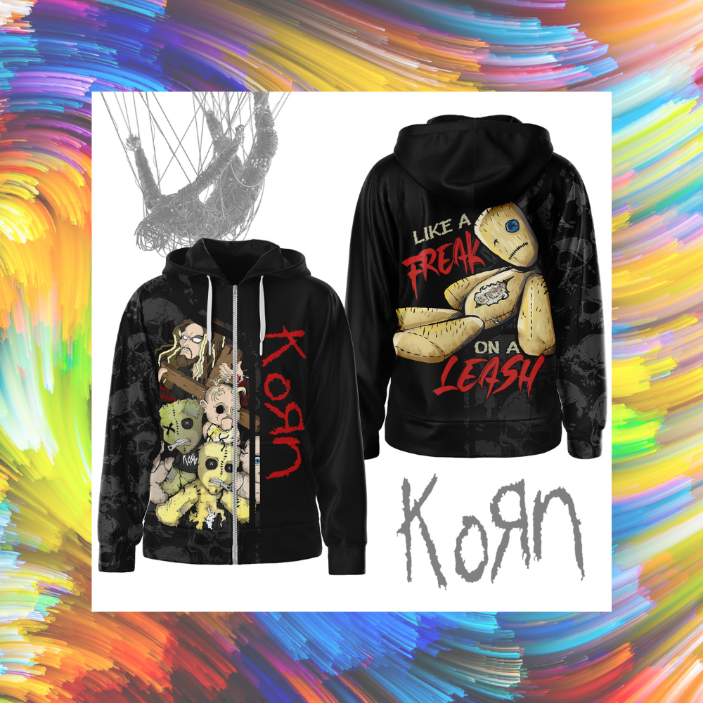 Korn Like a Freak On A Leash Hoodie | by Boxboxshirt Apparel Store | Feb, 2024 | Medium