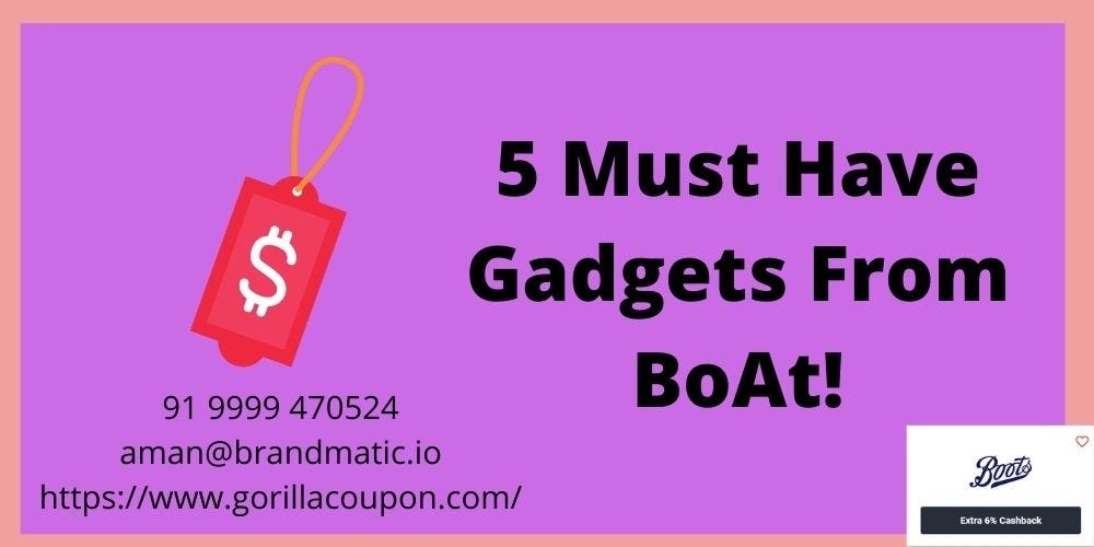 5 Must Have Gadgets From BoAt!. Recently, online shopping has emerged ...