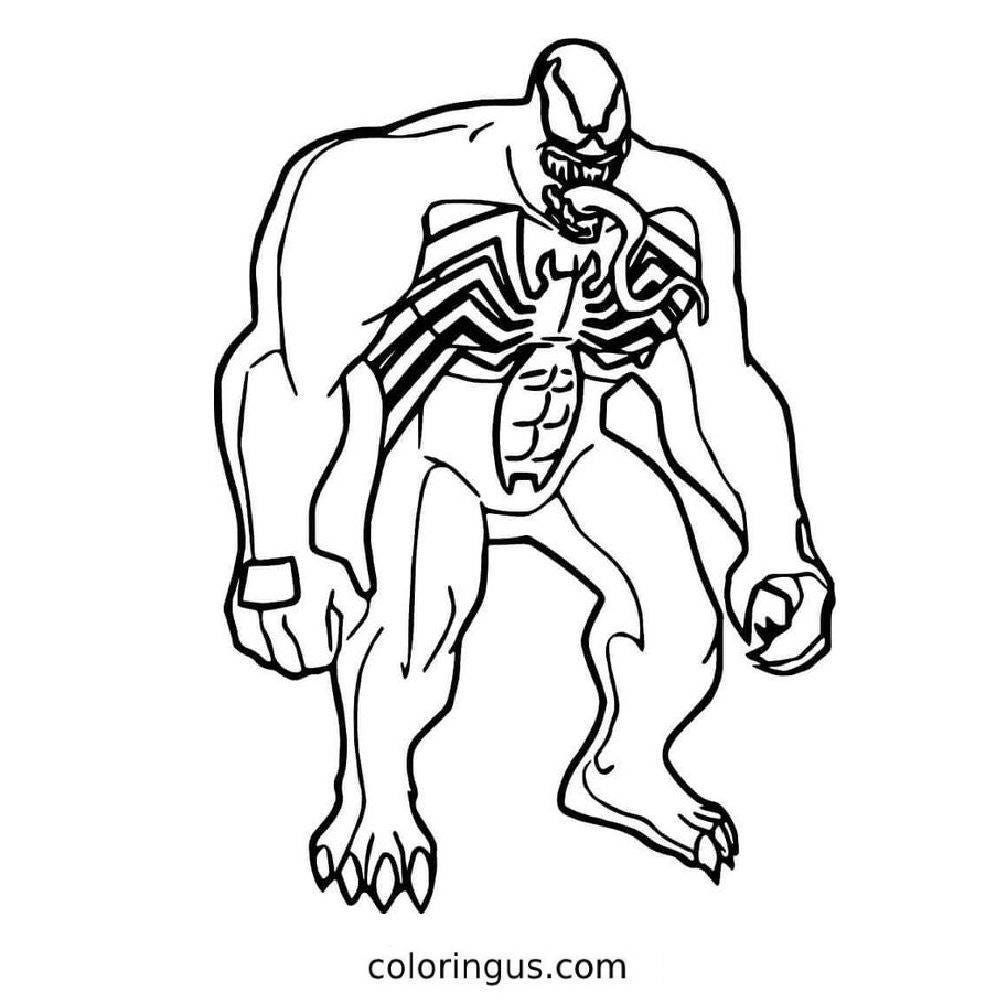 Venom Coloring Pages Printable for Free Download - Coloring Us - Medium