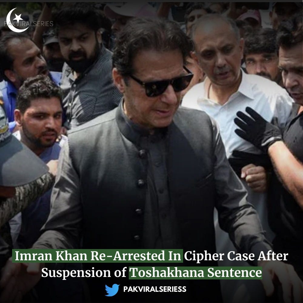 Legal Twists: Imran Khan’s Toshakhana Sentence Suspended Amid Cipher Case Proceedings | by ...
