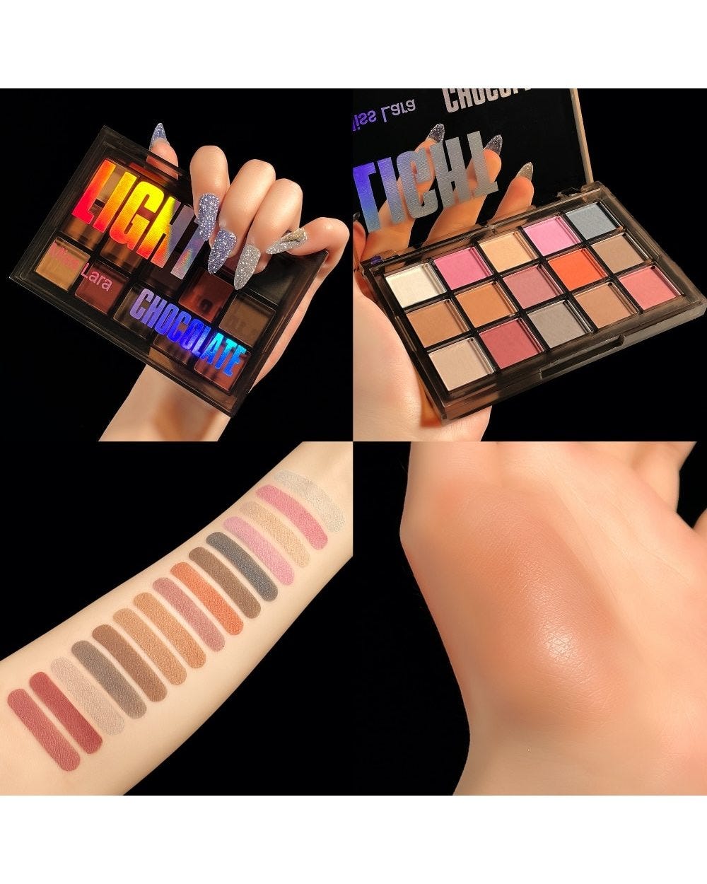 Miss Lara Sweet Party Eyeshadow Pallete Neon Makeup Palette 15 Shimmer ...