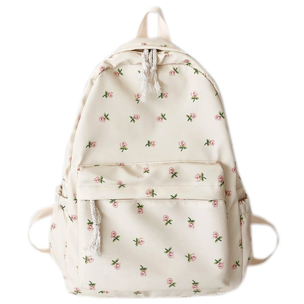 Floral White School Backpacks: Stylish and Practical Accessories for ...
