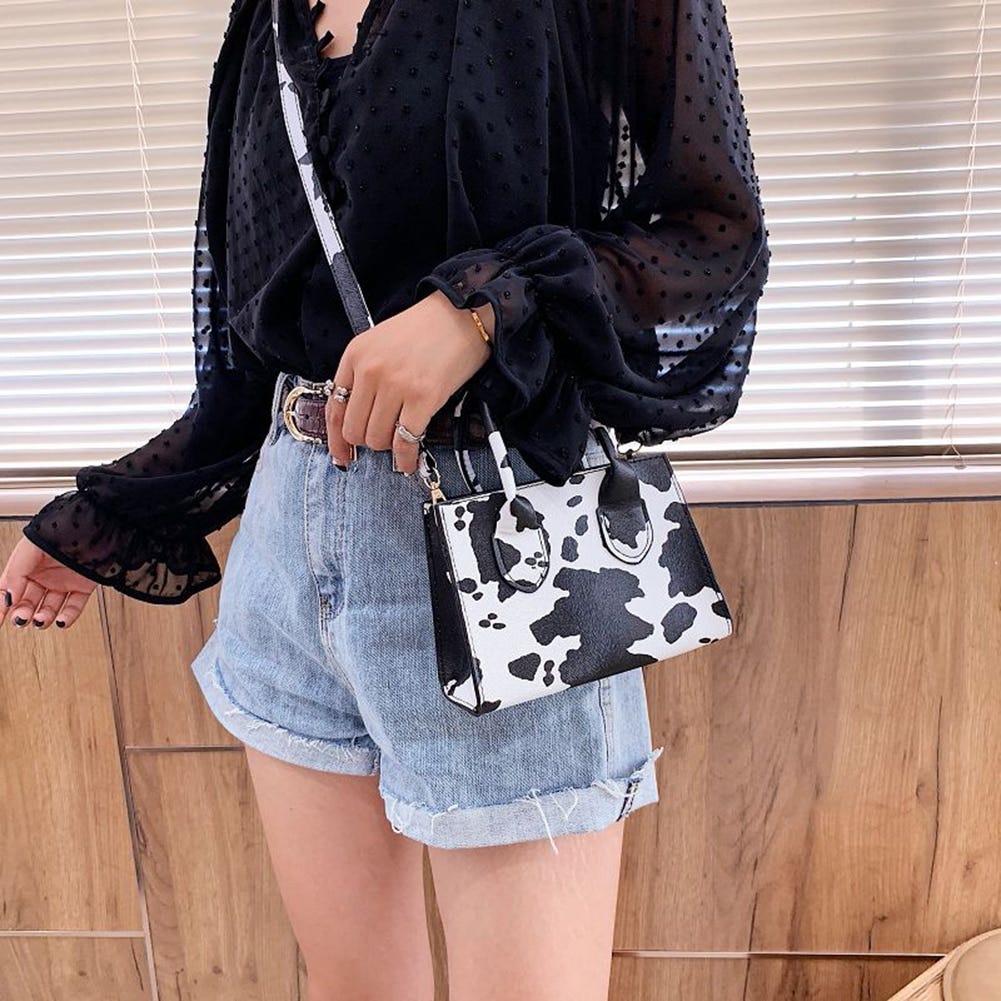 Cow Print Crossbody Bag For Women - The Cow Print Merchandise Shop - Medium
