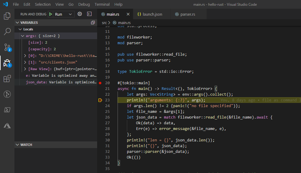 Getting Started with RUST and VSCODE & reading JSON with async I/O | by Yechezkal Gutfreund | Medium