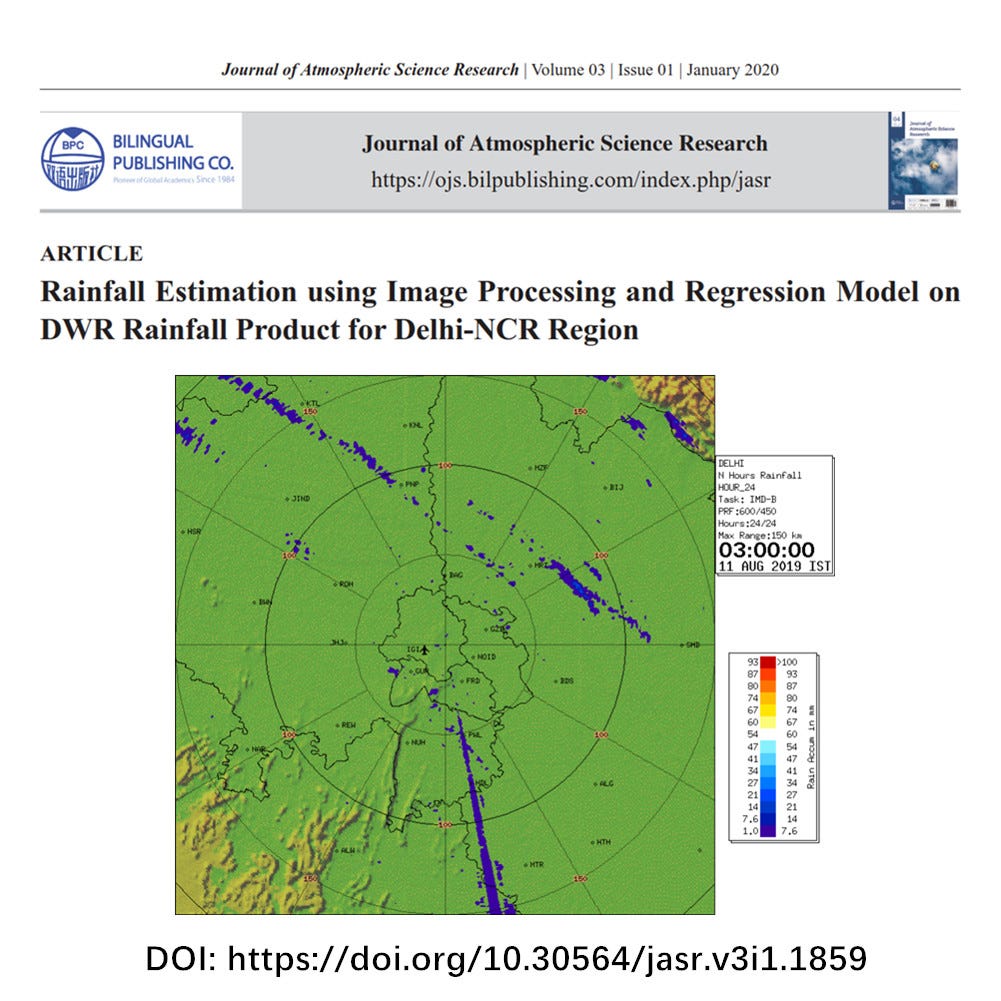 Rainfall Estimation Using Image Processing And Regression Model On Dwr
