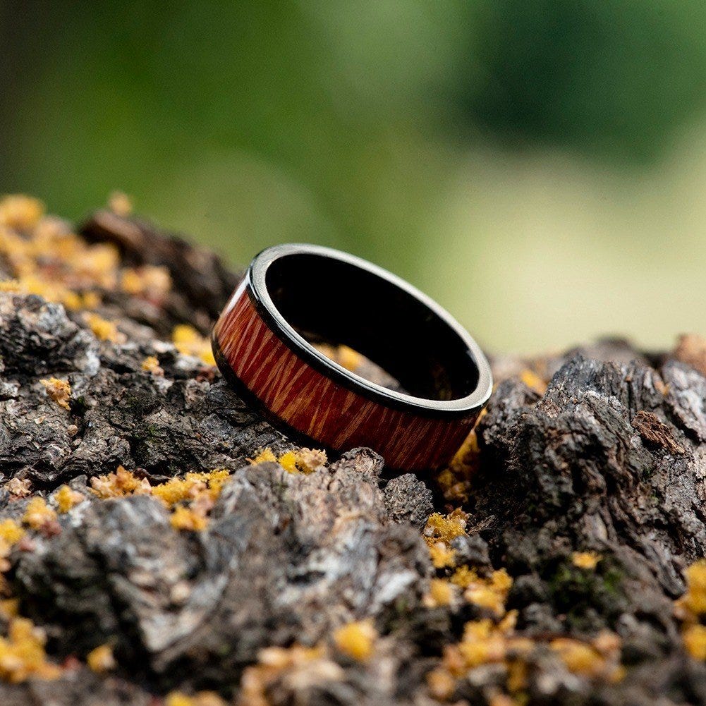 JR COMPLIMENT 4 / Handcrafted Titanium Wood Ring - Justrichh - Medium