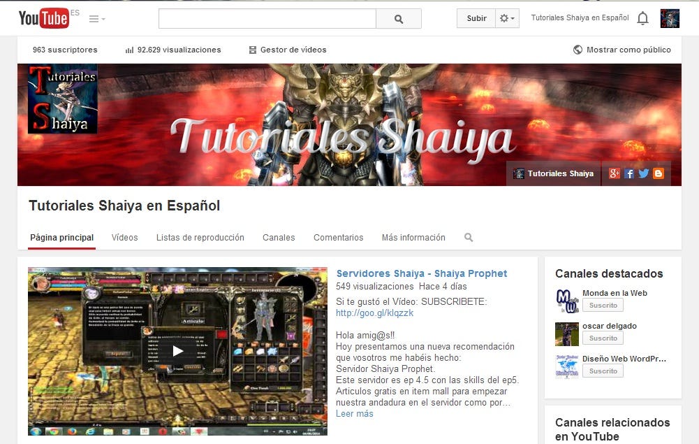 Canal de Youtube de Tutoriales Shaiya | by Tutoriales Shaiya | Medium