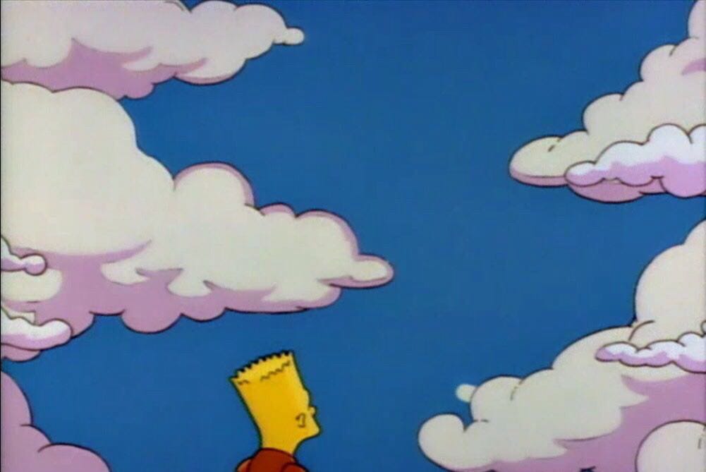 Looking Up Sky In The Simpsons