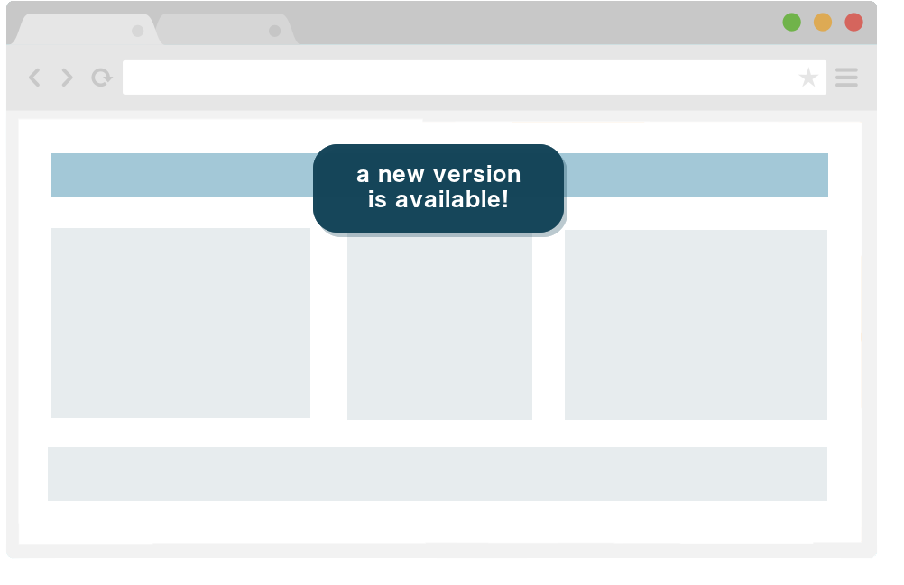 A new version is available!. How to update your running web-app | by ...