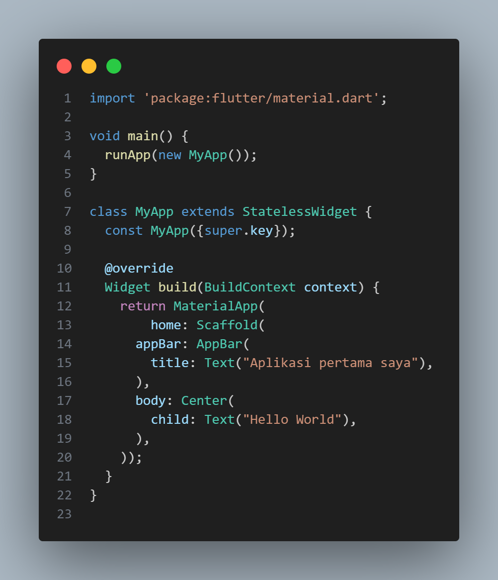 Cara membuat Hello World menggunakan flutter - Muhamadilhamsaputra - Medium