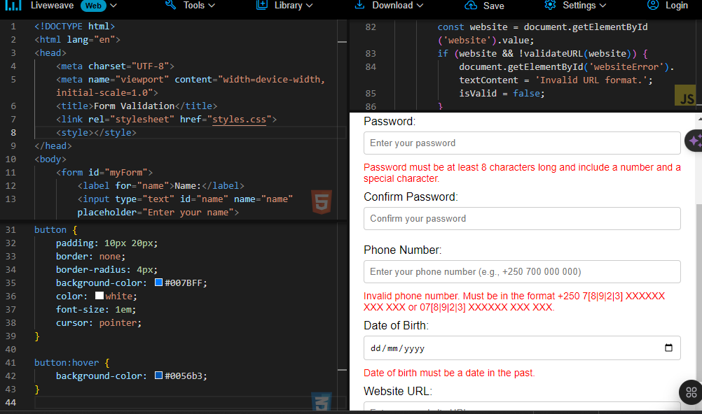 Building a Robust Form with Advanced Validation in JavaScript | by code with Edison | Medium