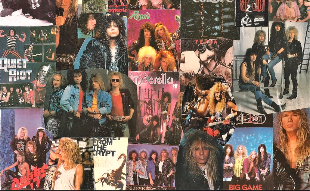 80s Hair Bands Collage