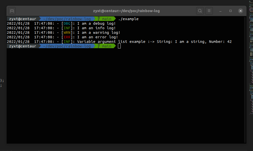 How to create some colorful logs in an application written in C | by ...