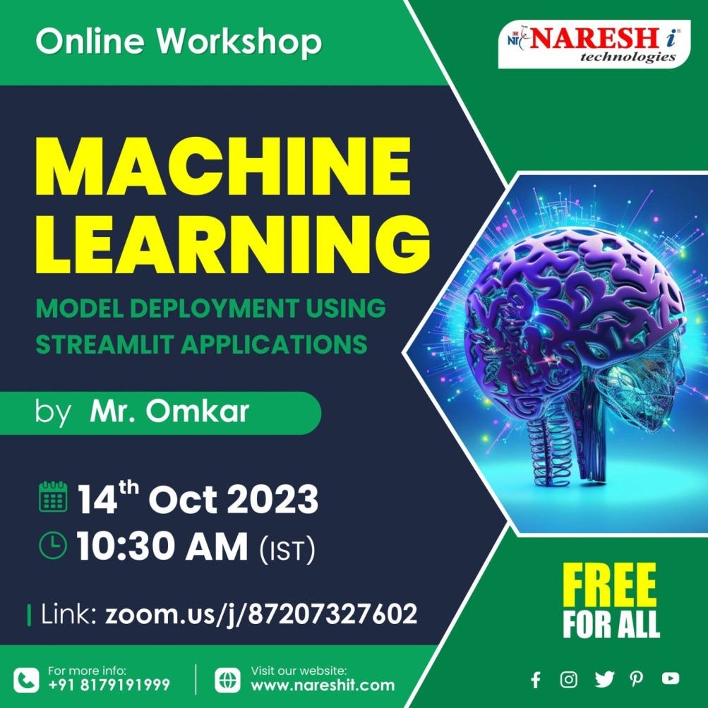 Best Machine Learning Training Institute In Hyderabad | NareshIT - Samuel NareshIT - Medium