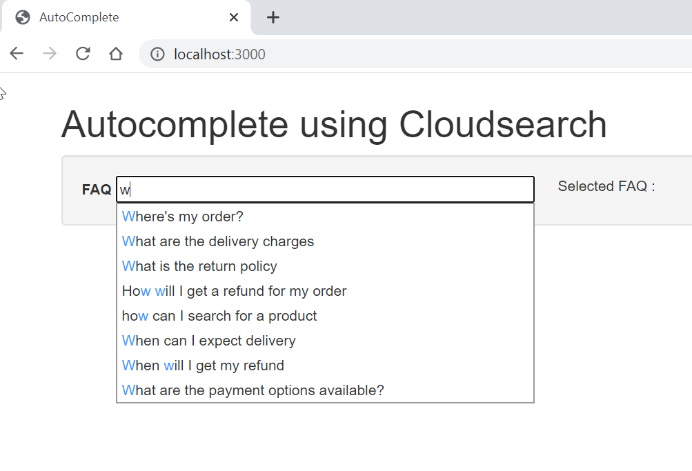 AutoComplete with Amazon CloudSearch | by Rohit Sharma | Dev Genius