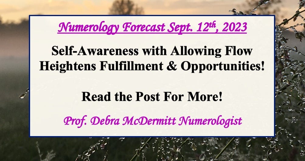 2023 — September 12th, Numerology Forecast | by Debra J McDermitt | Medium