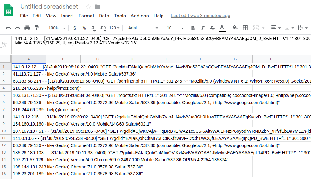 Using Python and Google sheets to analyze log files | by Nnamdi | Medium