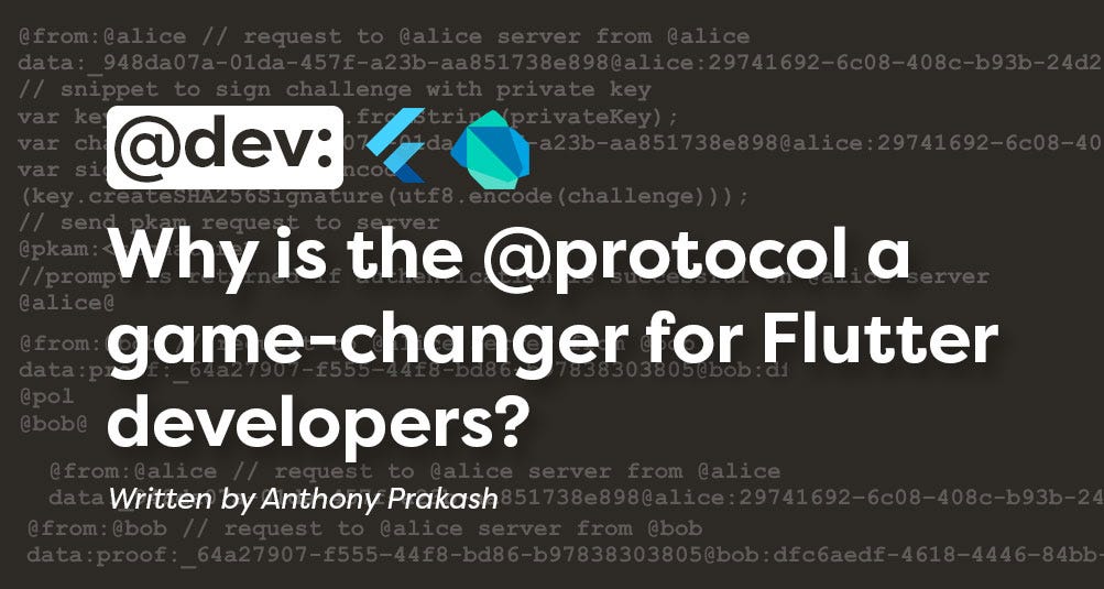 Why is the atProtocol a game-changer for Flutter developers? | by Atsign | Flutter Community ...