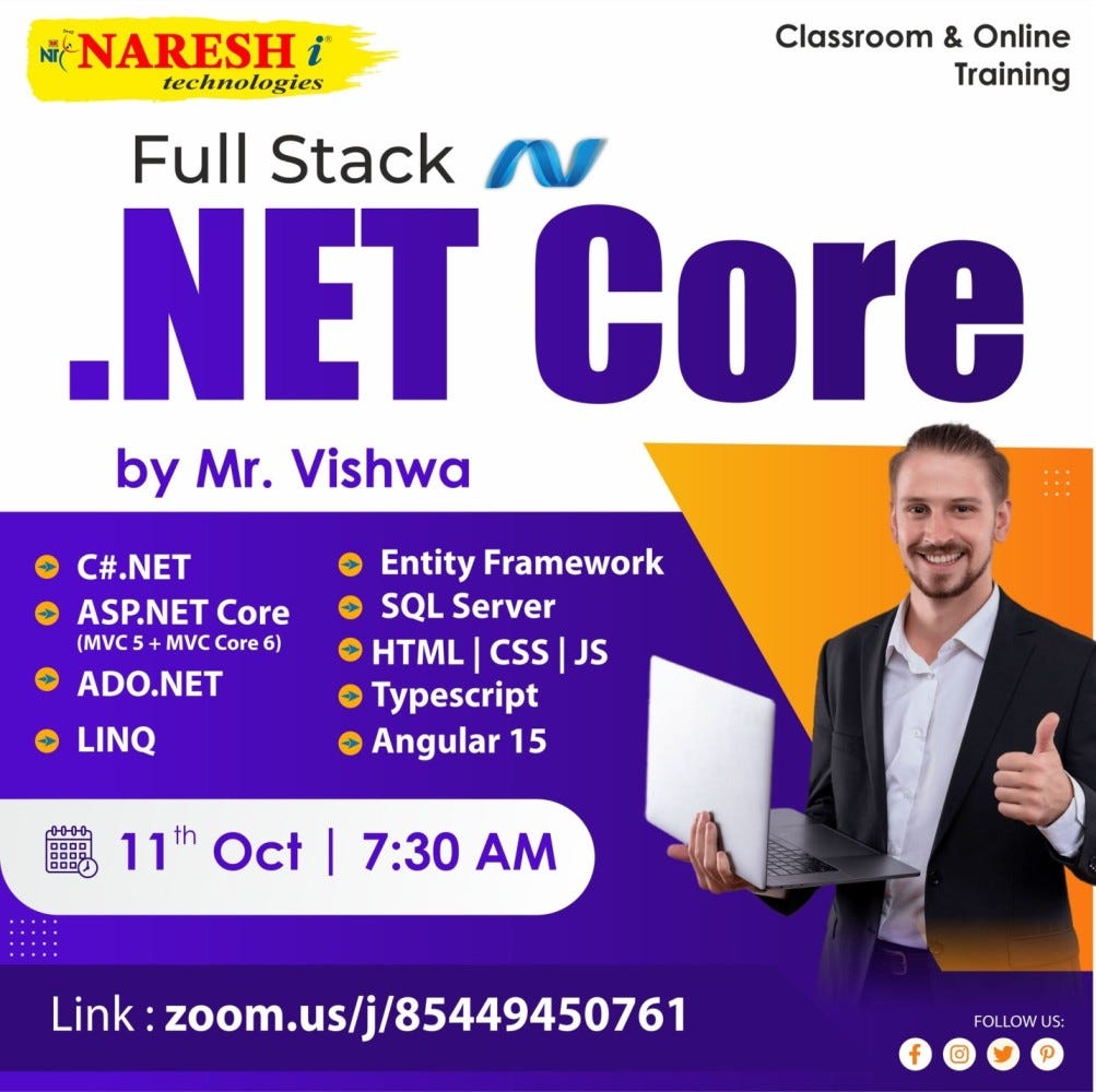 Best Full Stack DotNet Core Training Institute In Hyderabad | NareshIT ... Best Full Stack DotNet Core Training Institute In Hyderabad | NareshIT ...